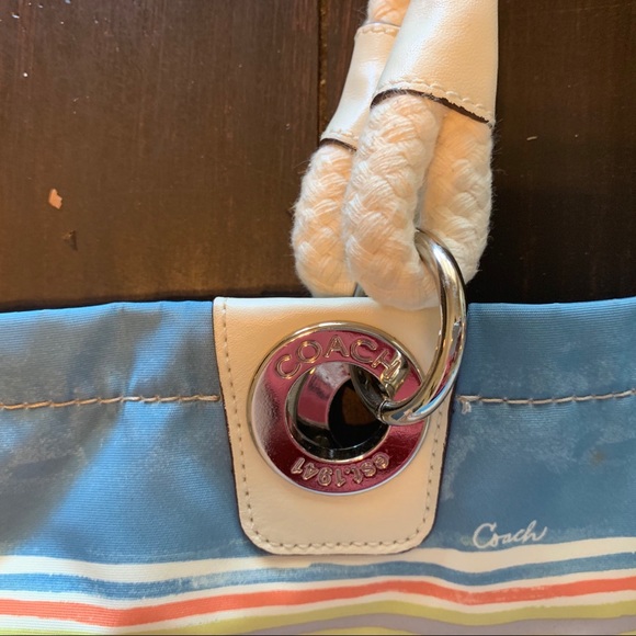 Coach | Bags | Coach Beach Multi Stripe Tote | Poshmark
